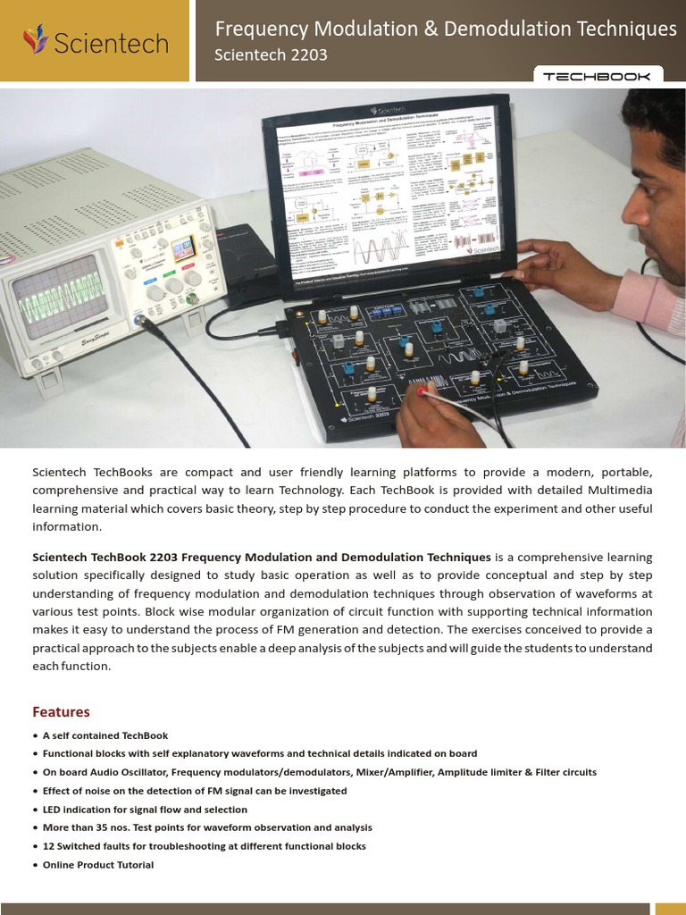 Frequency Modulation Demodulation Trainer Kit Scientech 2203 PDF | PDF | Detector (Radio ...