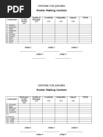 Poster Making Contest Criteria and Mechanics | PDF