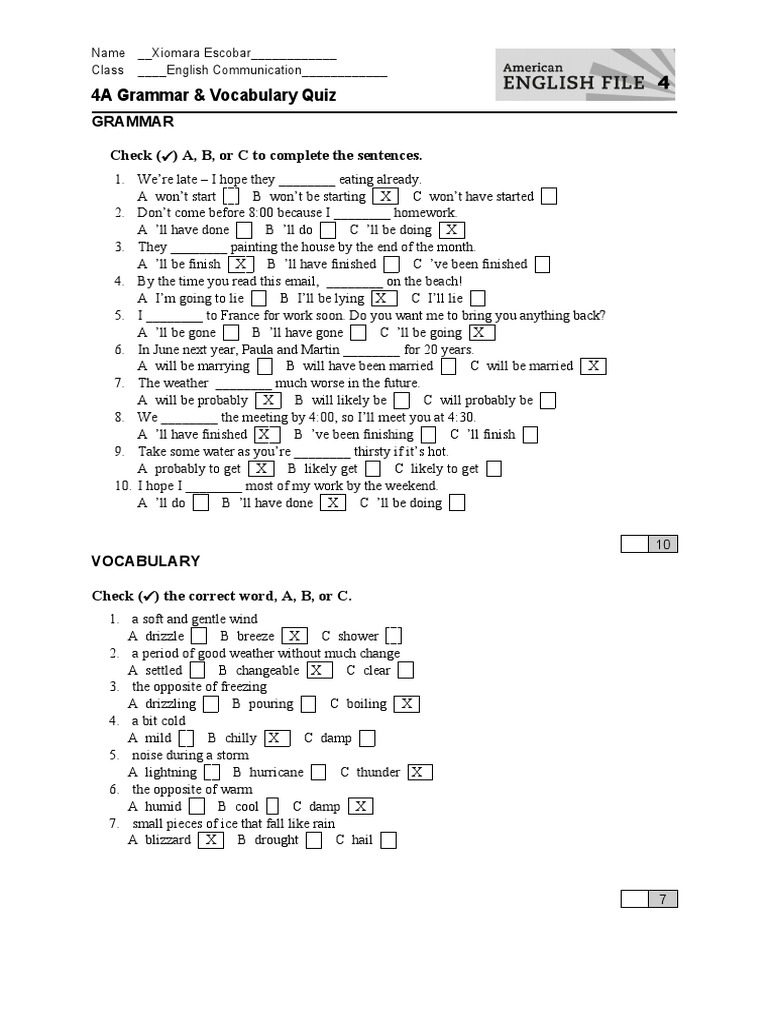 Unit 4a Grammar and Vocab | PDF