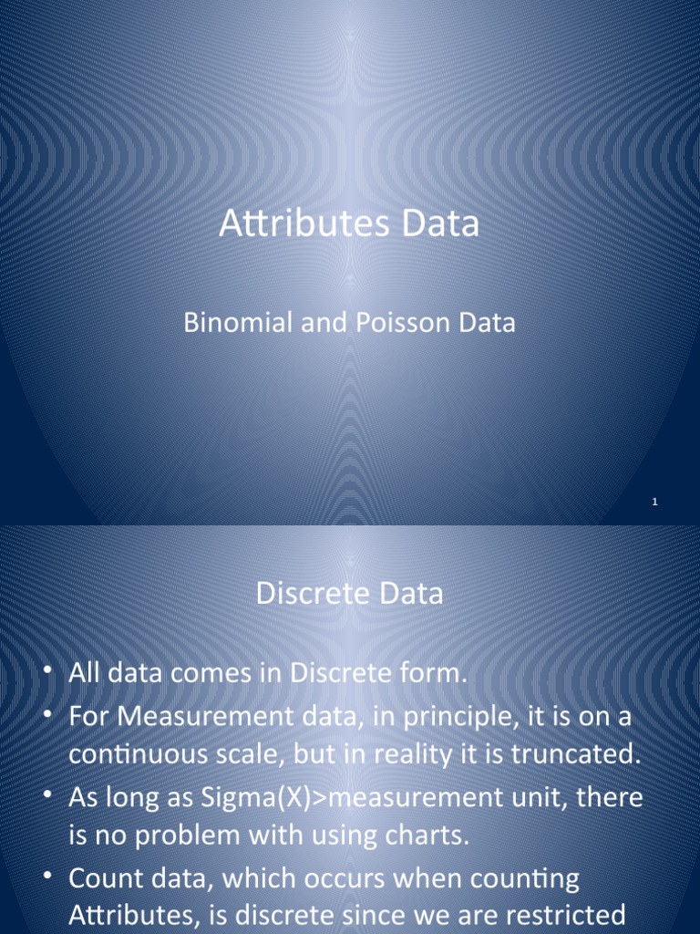 Attributes Data: Binomial and Poisson Data | Download Free PDF ...