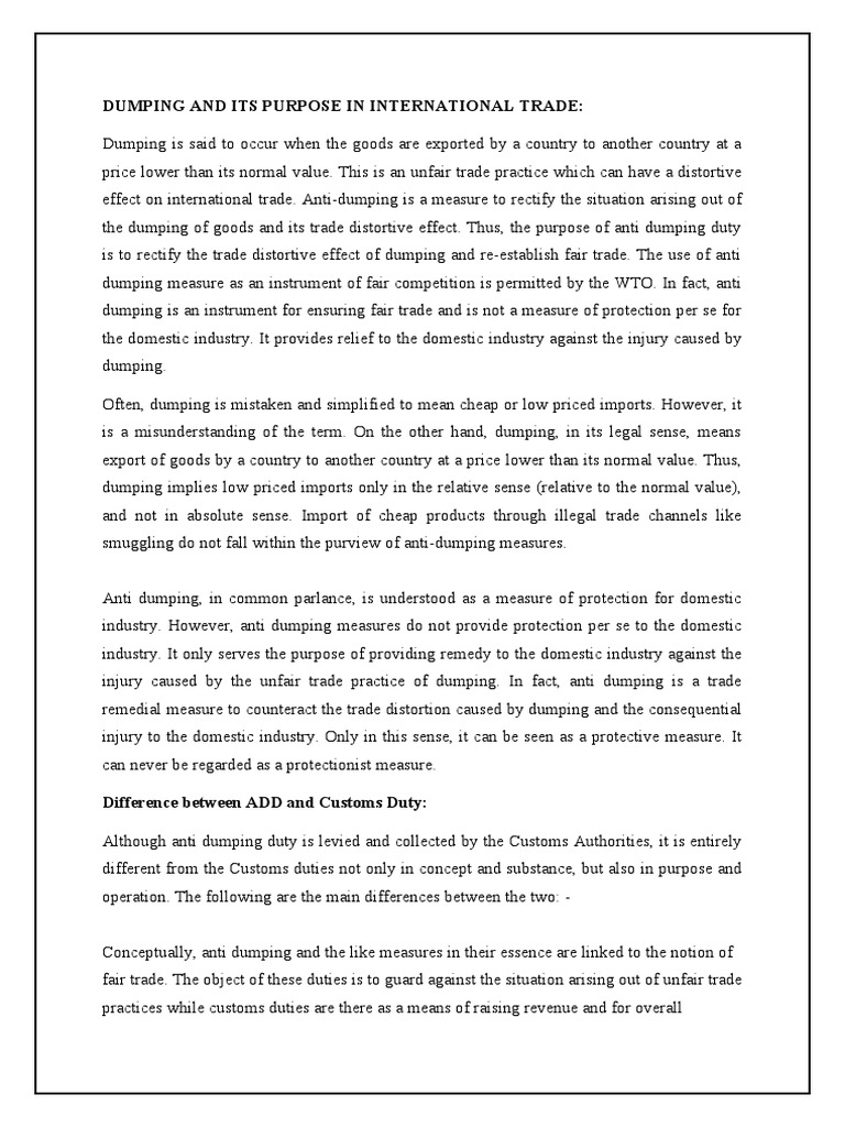Add and CVD | PDF | Dumping (Pricing Policy) | Subsidy