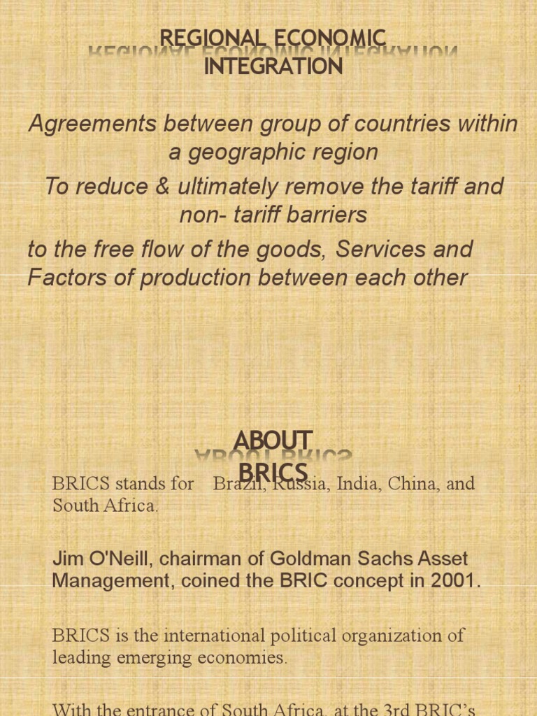 Regional Economic Integration | PDF