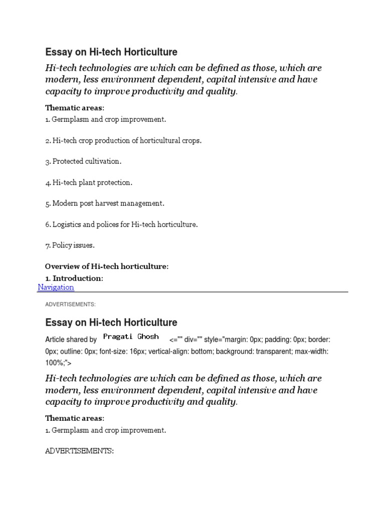 Hitech Horticulture PDF | PDF | Horticulture | Agriculture