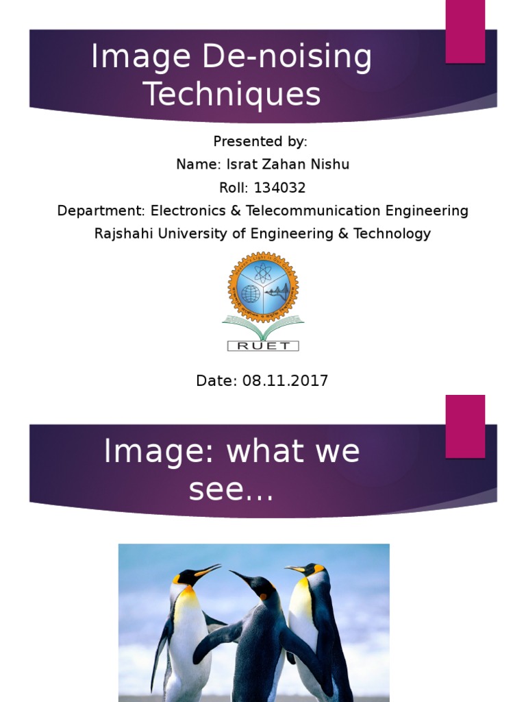 Image Denoising Overview | PDF | Filter (Signal Processing) | Wavelet