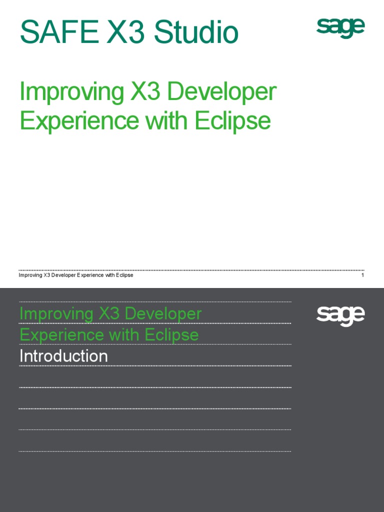 SAFE X3 Studio: Improving X3 Developer Experience With Eclipse | Download Free PDF | Eclipse ...