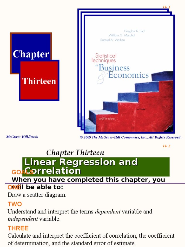 Chapter 13 PowerPoint | PDF | Correlation And Dependence | Errors And Residuals