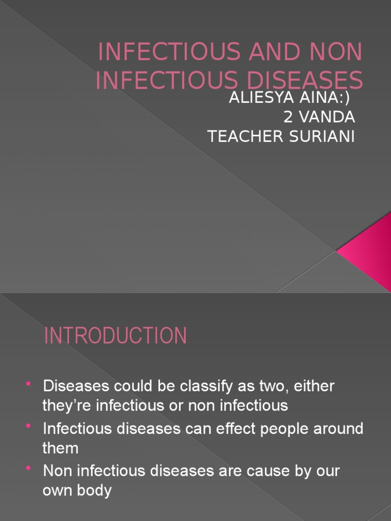 Infectious and Non Infectious Diseases | Download Free PDF | Infection ...