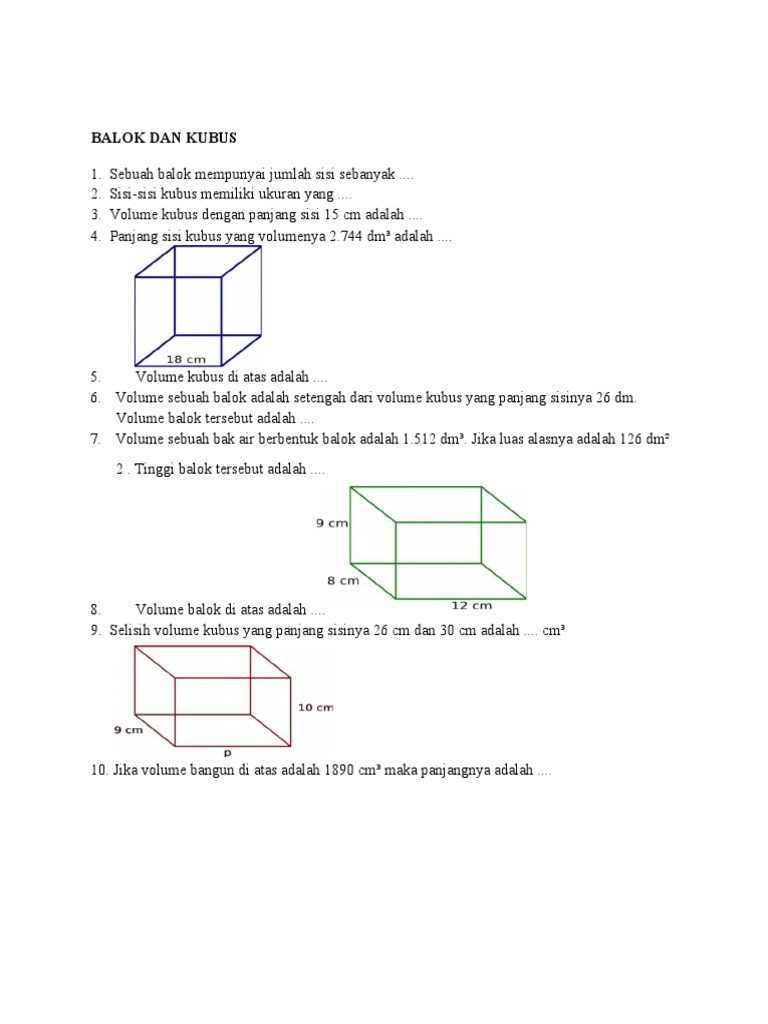 Soal MTK Bangun Ruang | PDF