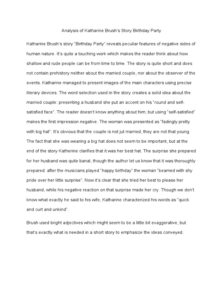 Birthday Party | PDF