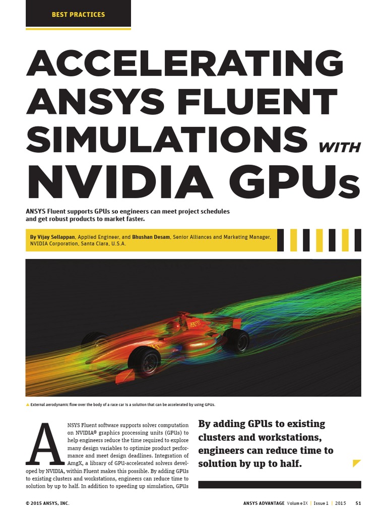 Accelerationg ANSYS Fluent Simulations With NVIDIA GPUs AA V9 I1 PDF | Download Free PDF ...