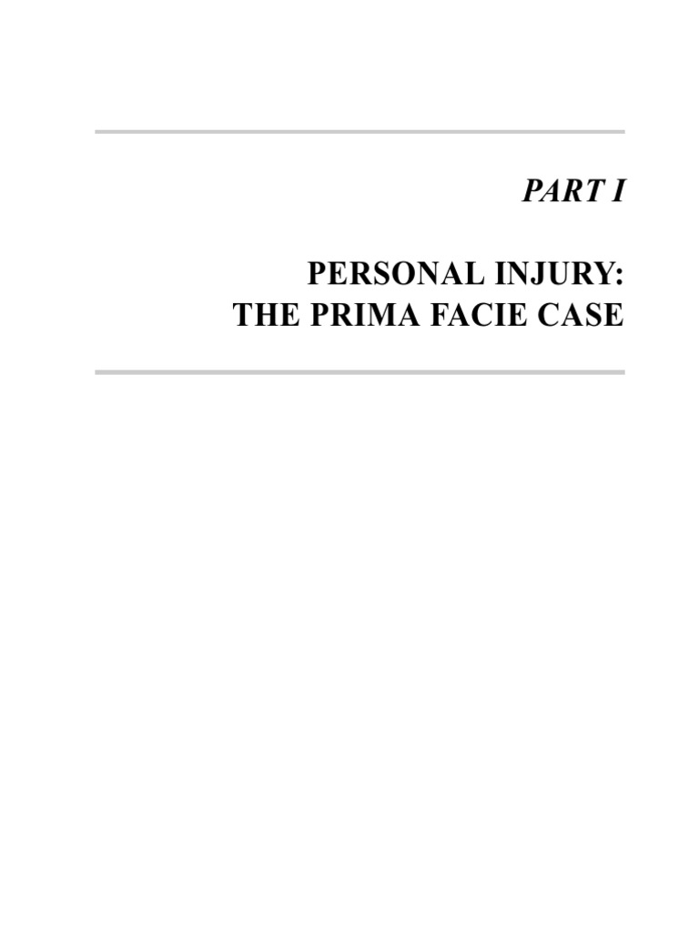 Prima Facie Case in Tort Law | PDF | Negligence | Tort