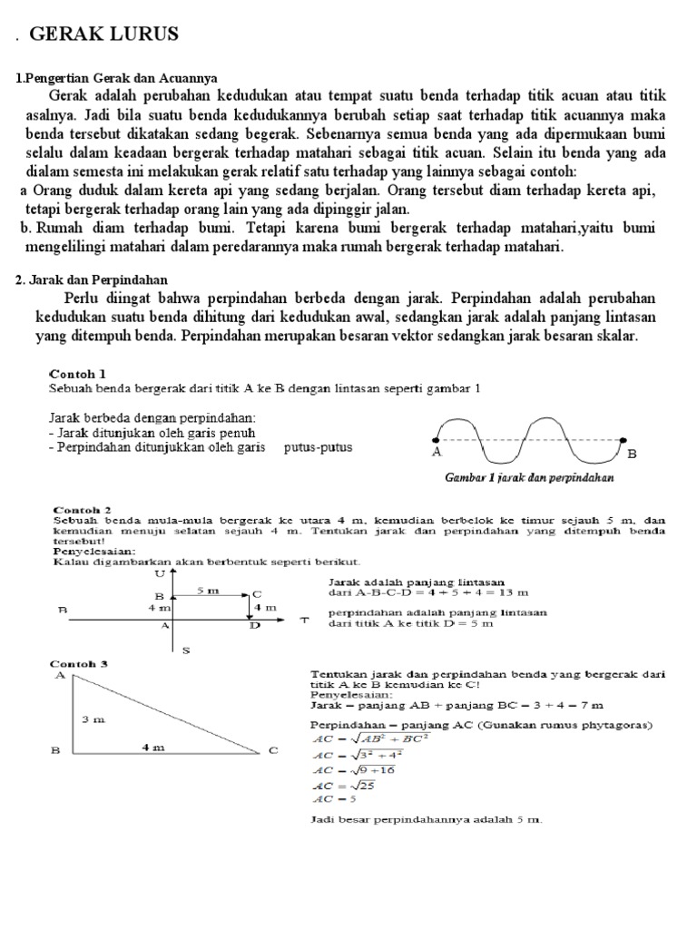 Gerak Lurus | PDF