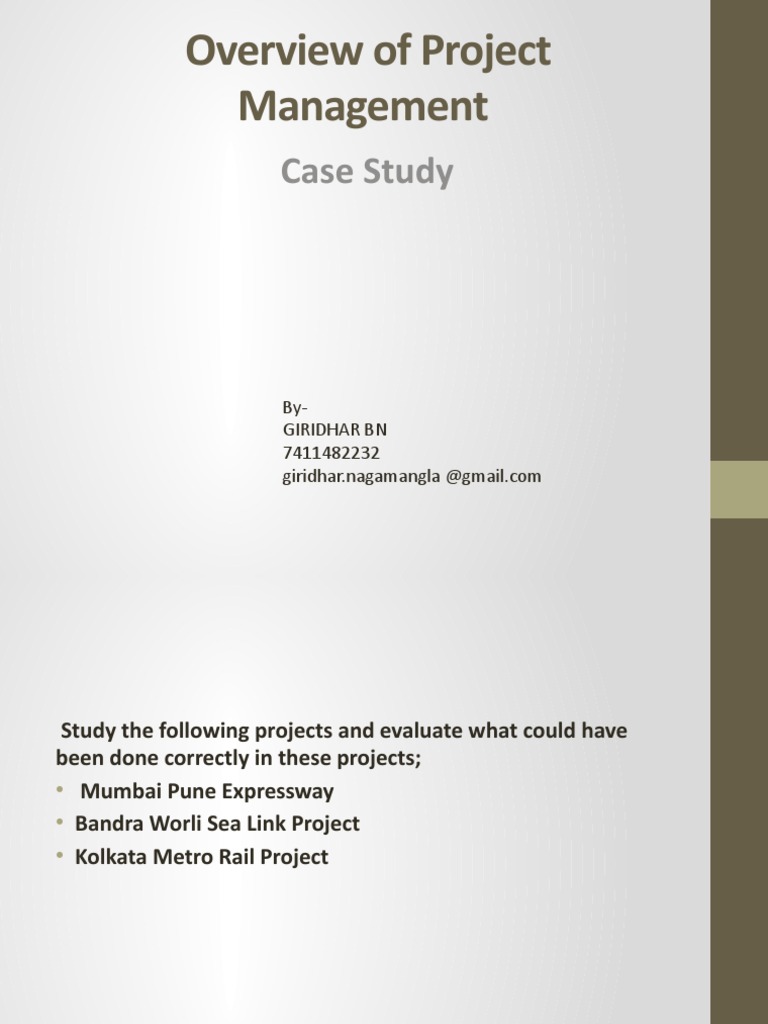 Overview of Project Management: Case Study | PDF