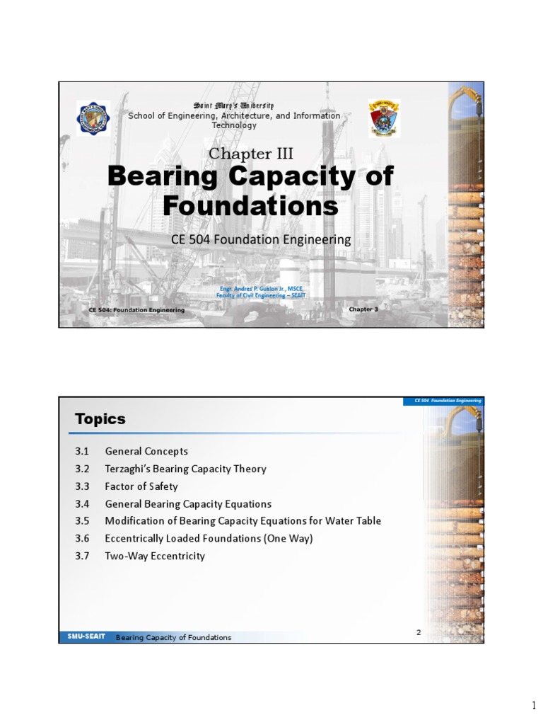 Chapter 3 Bearing Capacity PDF | PDF | Continuum Mechanics ...