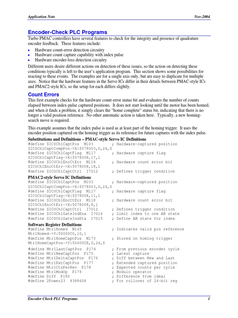 Encoder Check PLC Programs | PDF | Computer Engineering | Computing