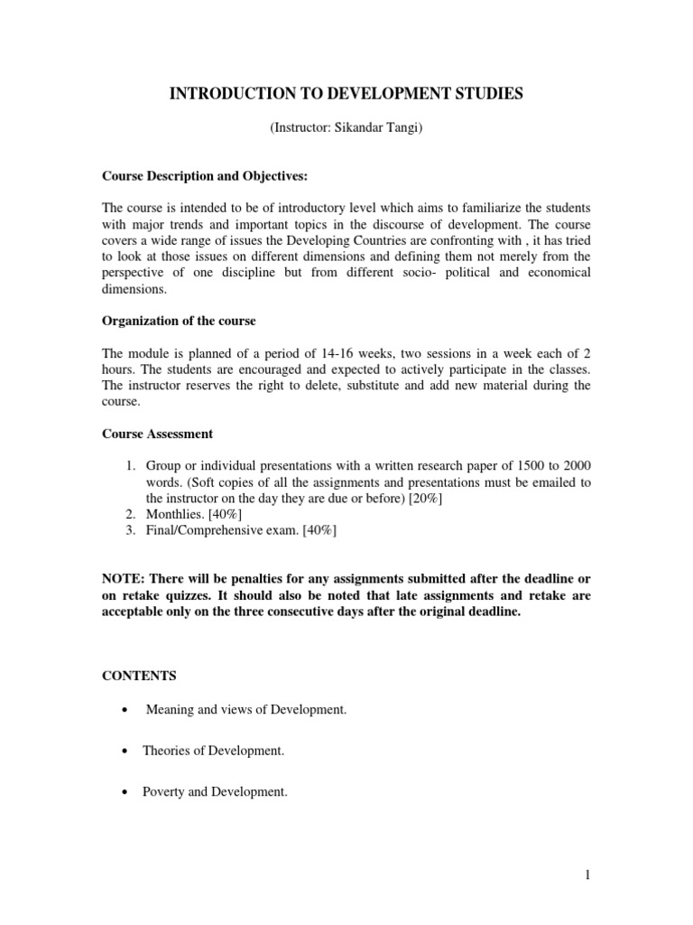 Introduction To Development Studies PDF | PDF | Development Aid ...