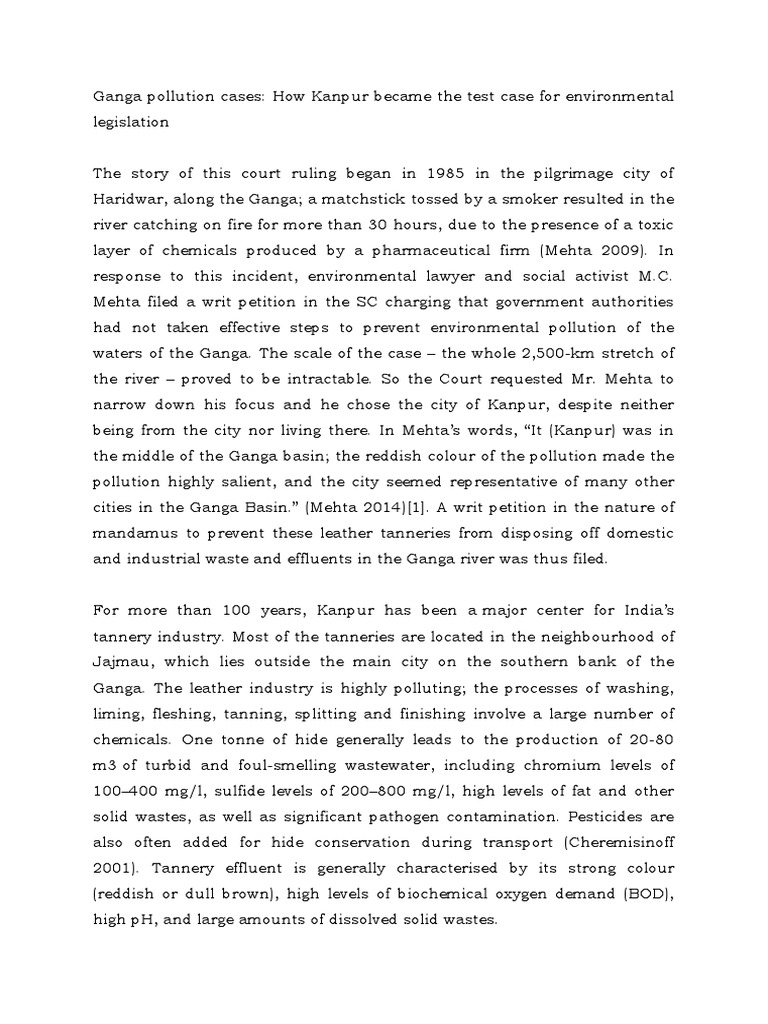 Ganga Pollution Cases | Download Free PDF | Sewage Treatment | Water ...