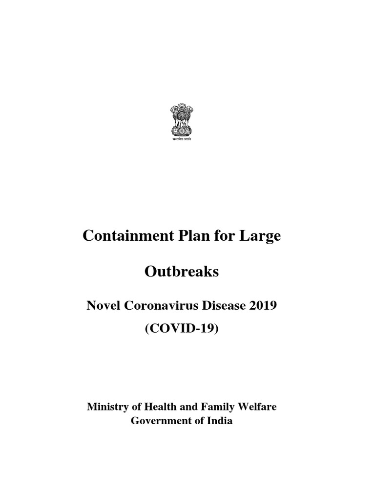 Containment Plan For Large Outbreaks: Novel Coronavirus Disease 2019 ...