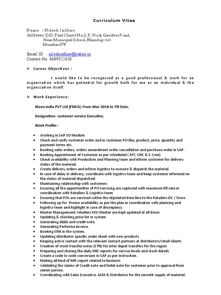 Nilesh Resume 2 | PDF | Pricing | Retail