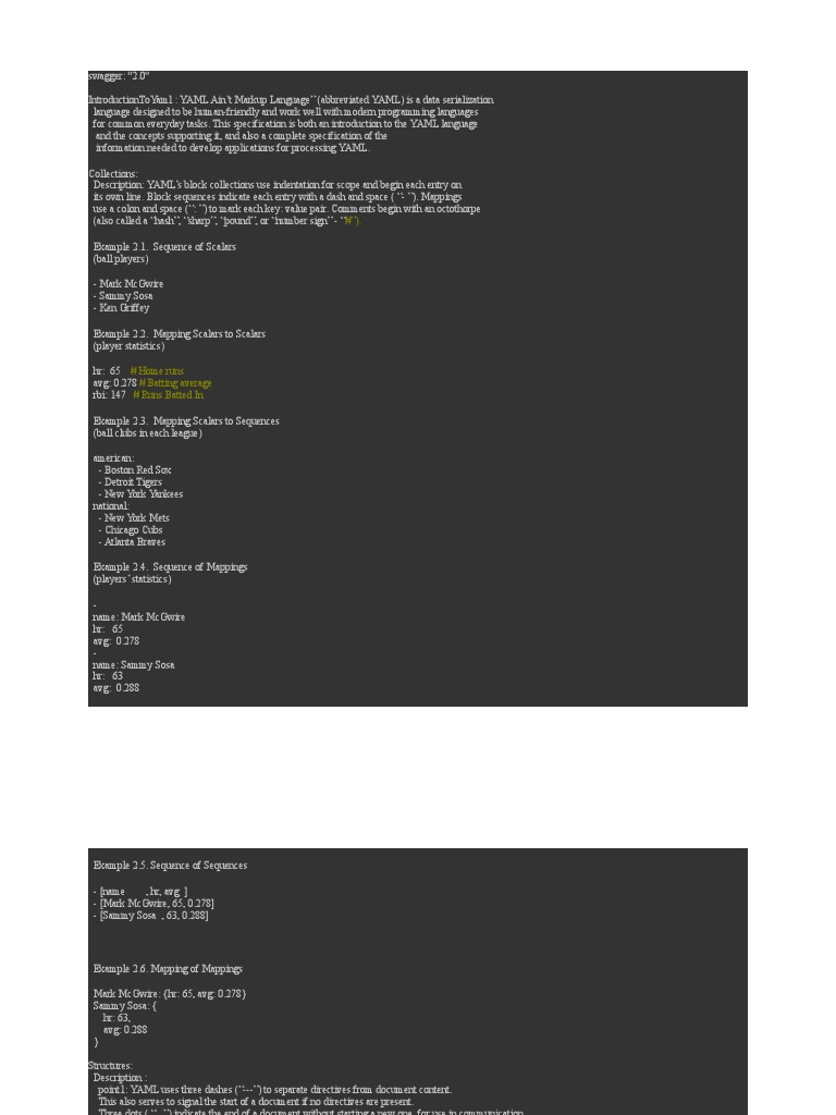 Yaml Introduction | PDF | Notation | Encodings