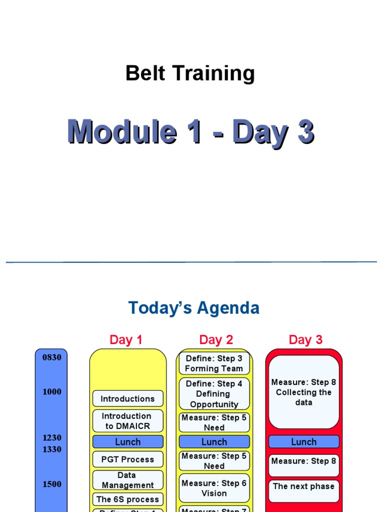 Black Belt Training - Module 1 - Day 3 | PDF | Sampling (Statistics ...