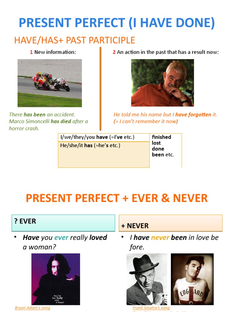 Present Perfect (I Have Done) : Have/Has+ Past Participle | PDF ...