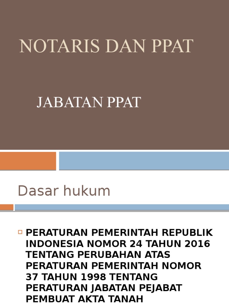 Peran dan Jenis PPAT di Indonesia | PDF