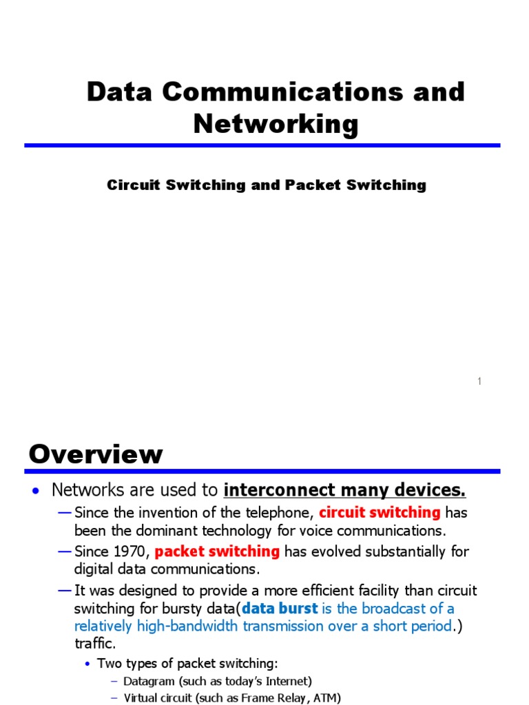 Switching | PDF | Packet Switching | Computer Network