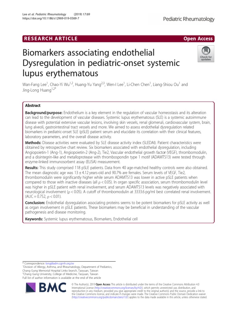 2019 Article 369 PDF | PDF | Systemic Lupus Erythematosus | Diseases ...