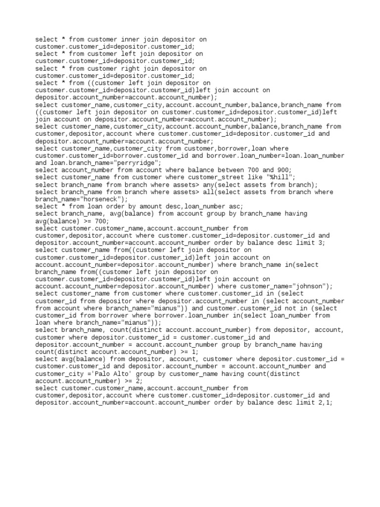 Database Cse370 Lab 5 Bracu | PDF | Deposit Account | Loans