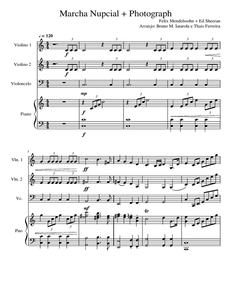 Marcha + Photograph - Partitura - e - Partes | PDF | Ocio
