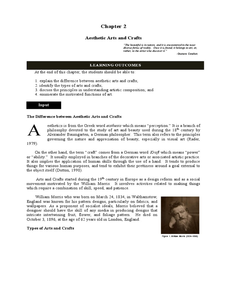 Humanities Chapter 2 - Aesthetic Arts and Crafts | PDF | Textiles ...
