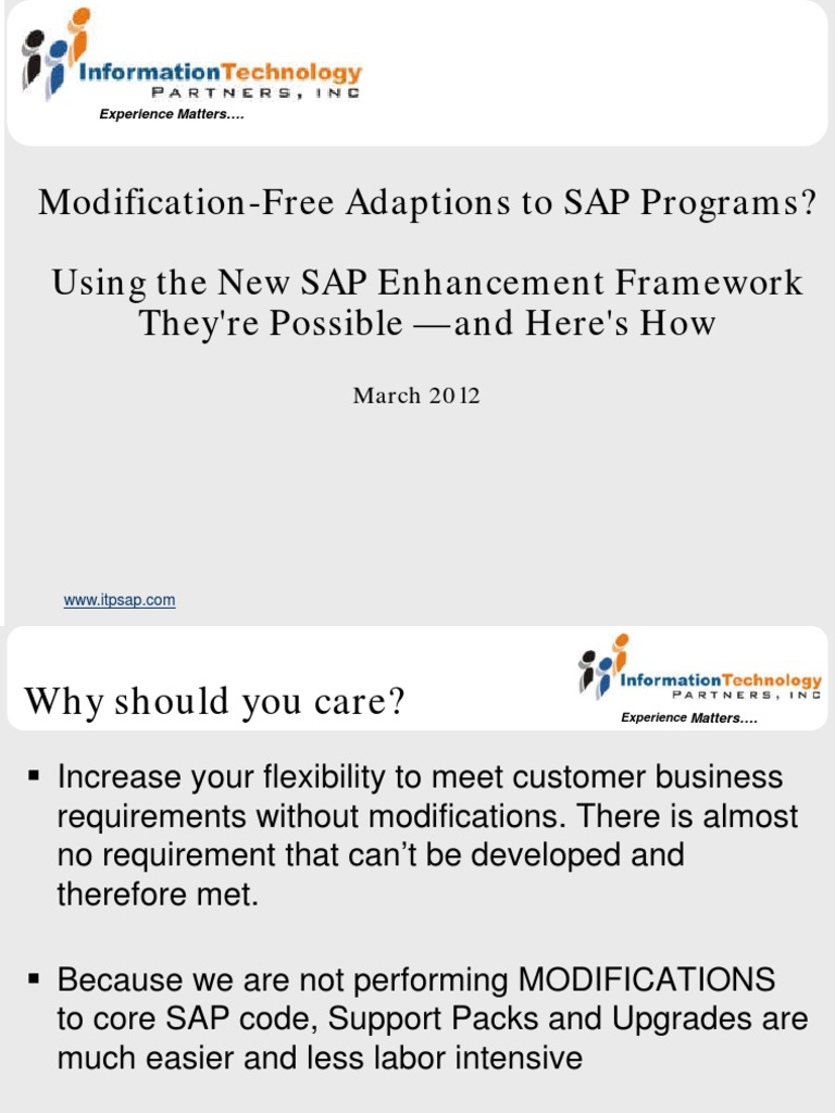 Enhancement-Framework ITP1 | PDF | Information Technology Management ...