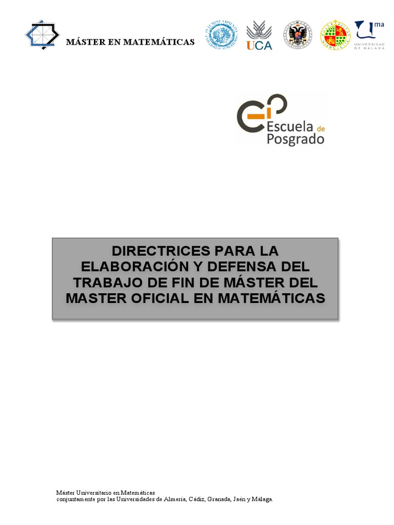 Evaluación y Defensa TFM Matemáticas PDF | PDF | Enseñanza de matemática | Plan de estudios