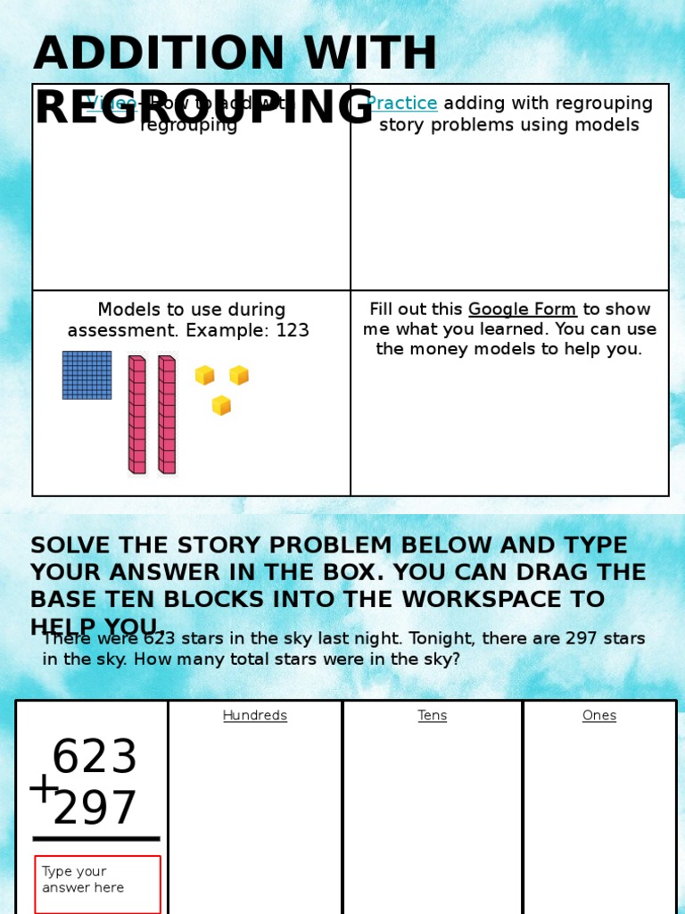 Addition With Regrouping | PDF | Language Arts & Discipline