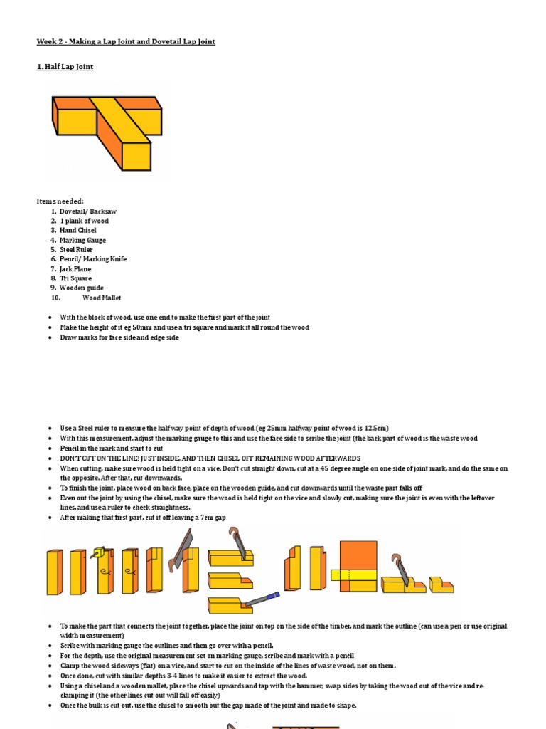 Lap and Dovetail Joint Techniques | PDF | Crafts | Woodworking