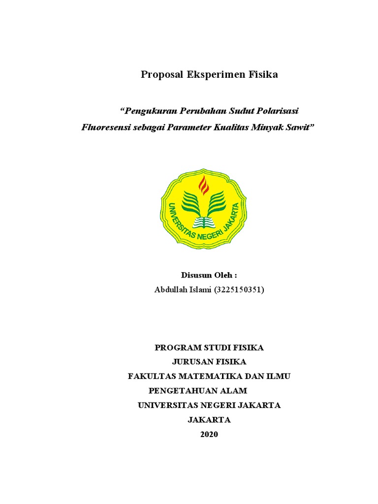 Proposal Eksperimen Fisika | PDF | Sains & Matematika