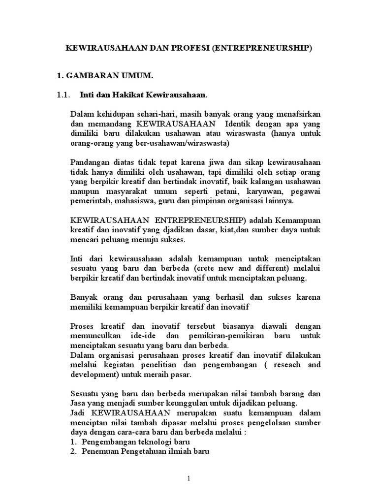 Dasar Dasar Kewirausahaan Pdf
