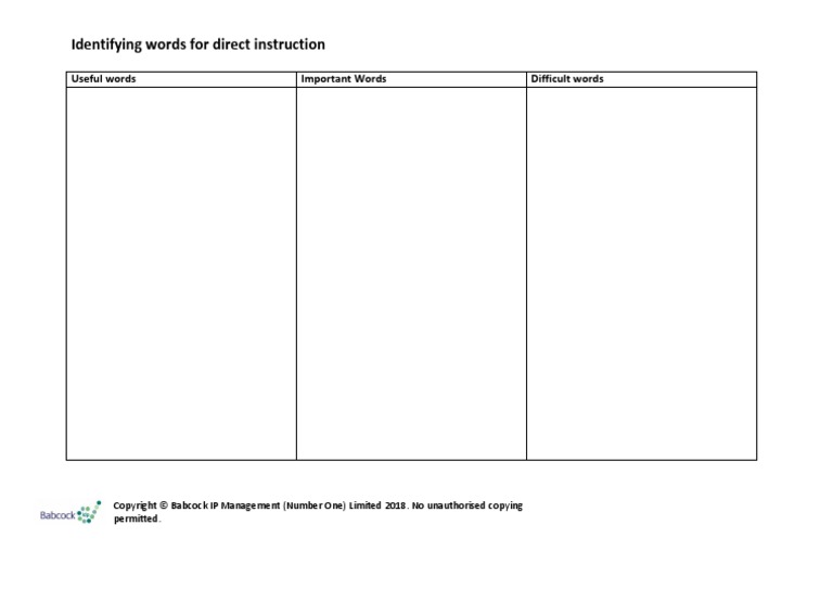 Word Categorisation | PDF