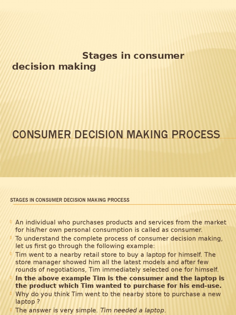 Consumer Decision Making Process | PDF | Marketing | Market (Economics)
