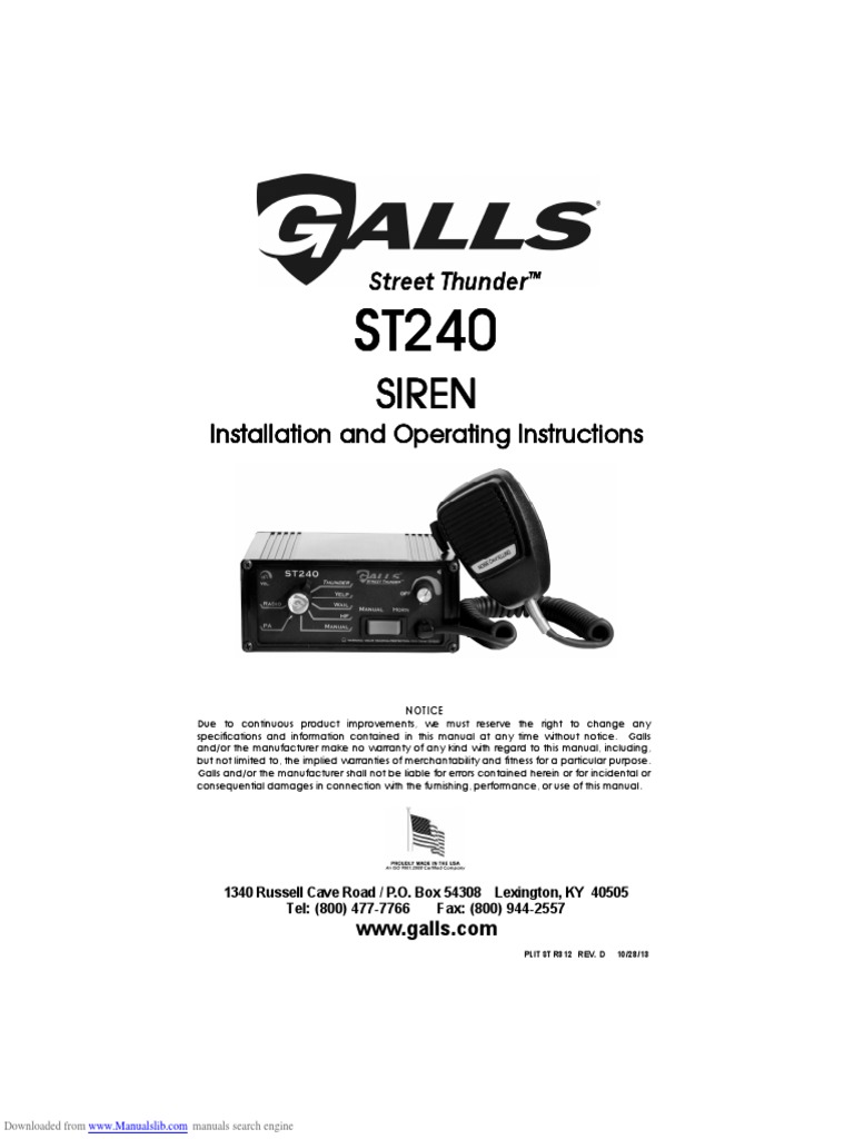 Street Thunder st240 PDF | PDF | Electrical Connector | Switch