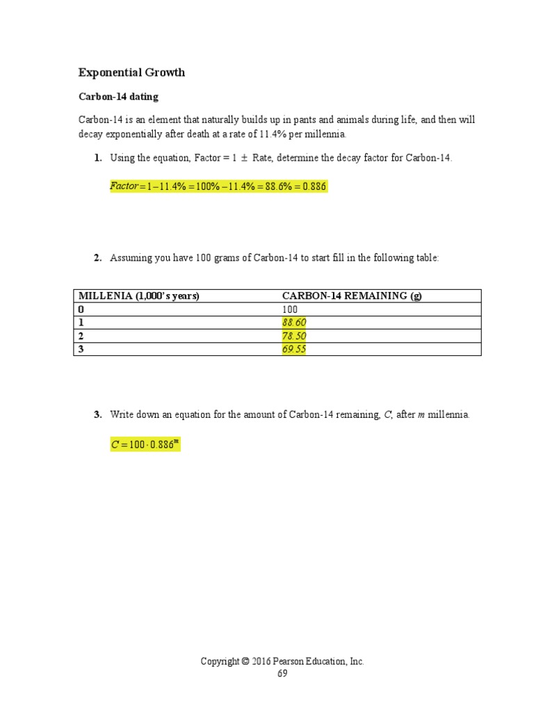 Ch6A Exponential Growth Geo Mean Worksheet | PDF | Exponential Function ...