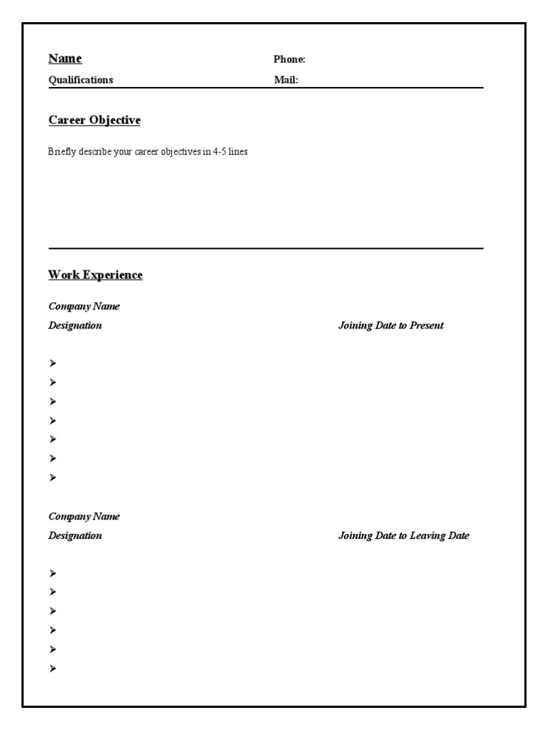 Professional Resume Template | PDF