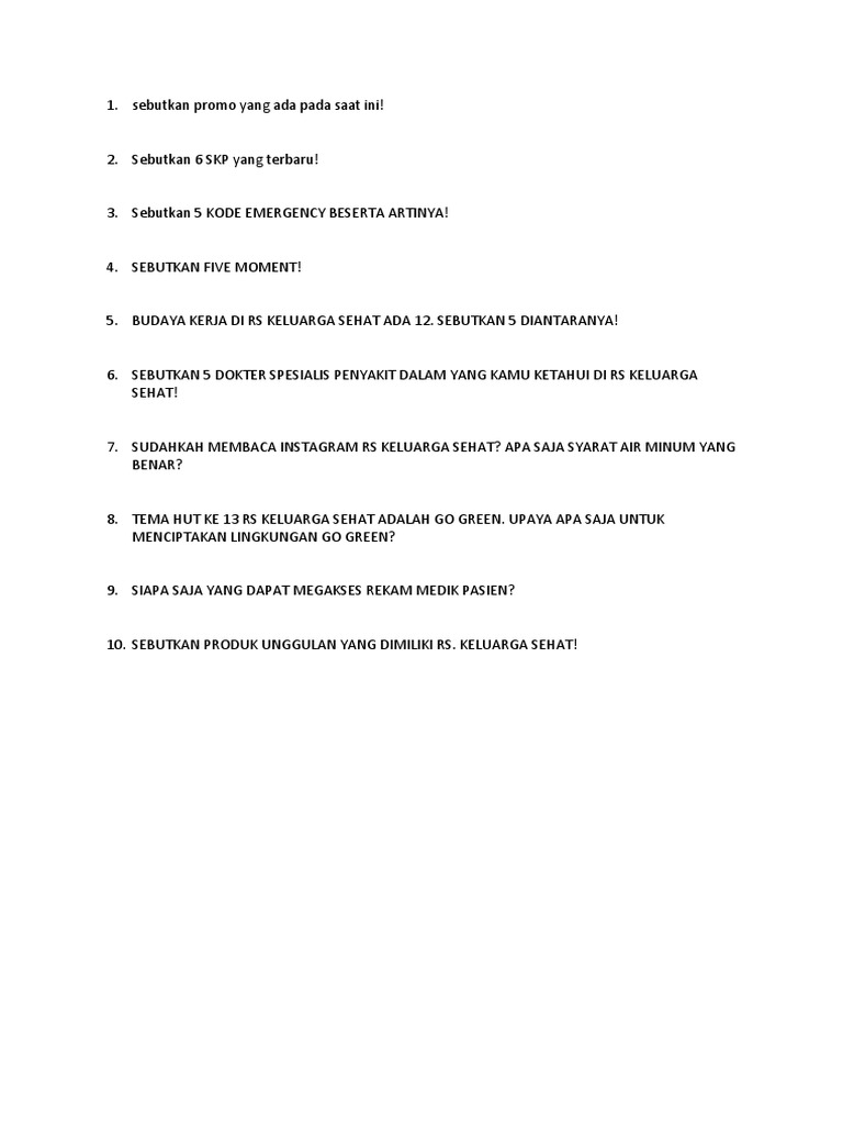 Pertanyaan Random Be Tahap 2 | PDF