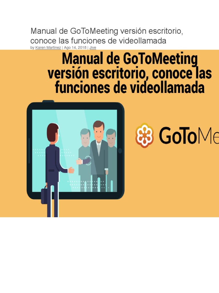 Manual Completo de GoToMeeting | PDF | Ventana (informática) | Chat en ...