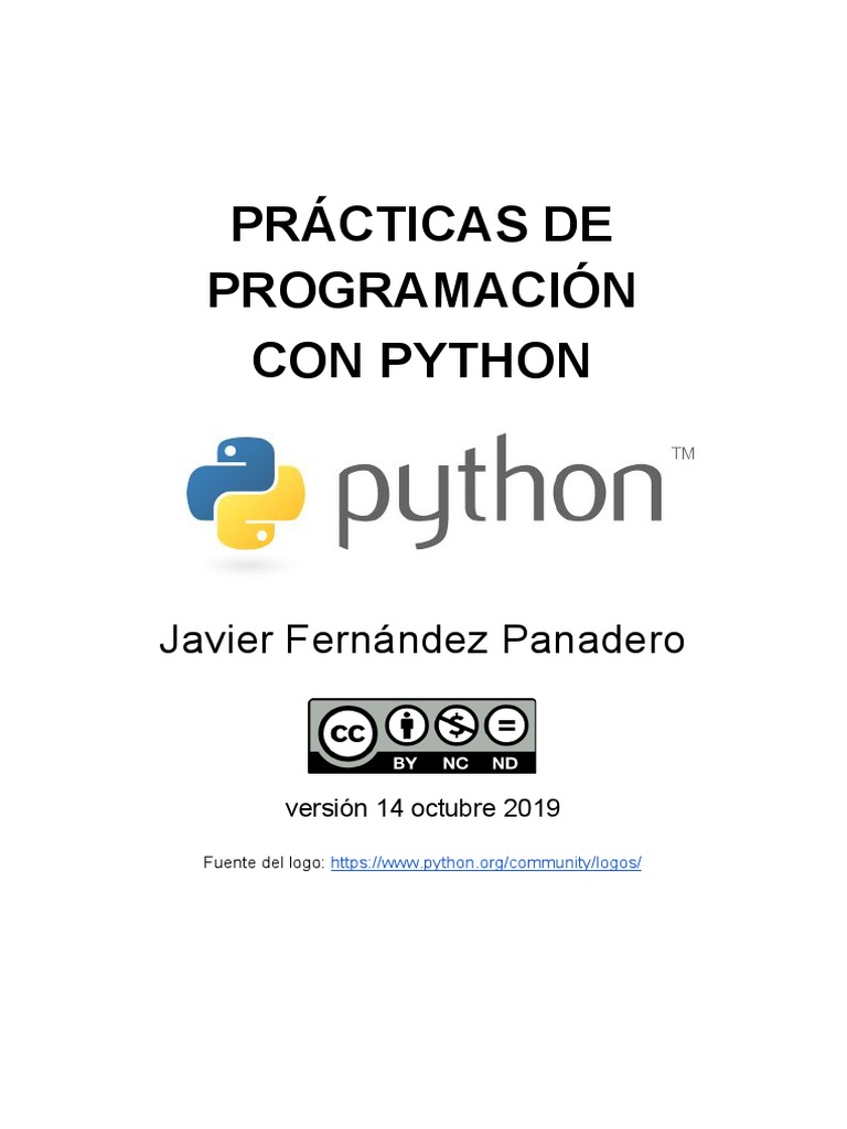 07 PRÁCTICAS DE PROGRAMACIÓN CON PYTHON v19-10-2019 PDF | Descargar gratis PDF | Lenguaje de ...