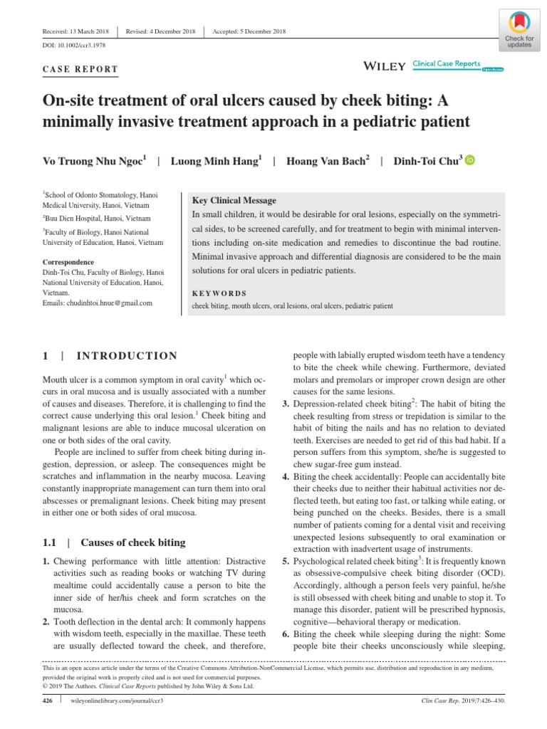 Cheek Biting | PDF | Medical Specialties | Medicine