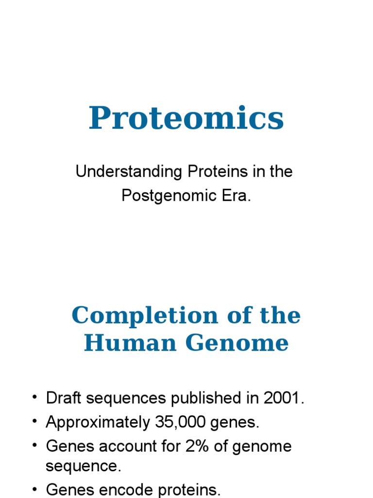 Proteomics Basics | PDF | Proteomics | Proteins