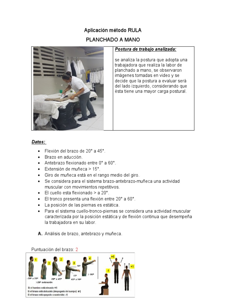 Aplicación Método RULA | PDF | Science | Ciencia y Tecnología