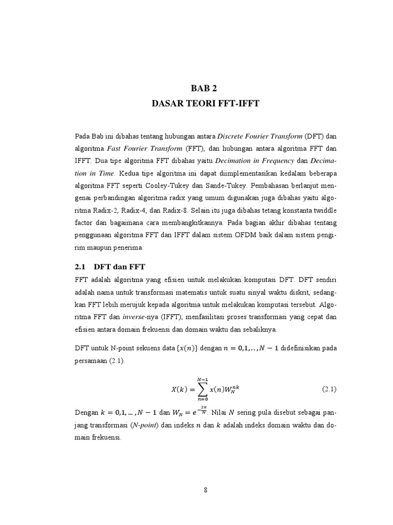 BAB 2 DASAR TEORI FFT-IFFT - PDF | PDF